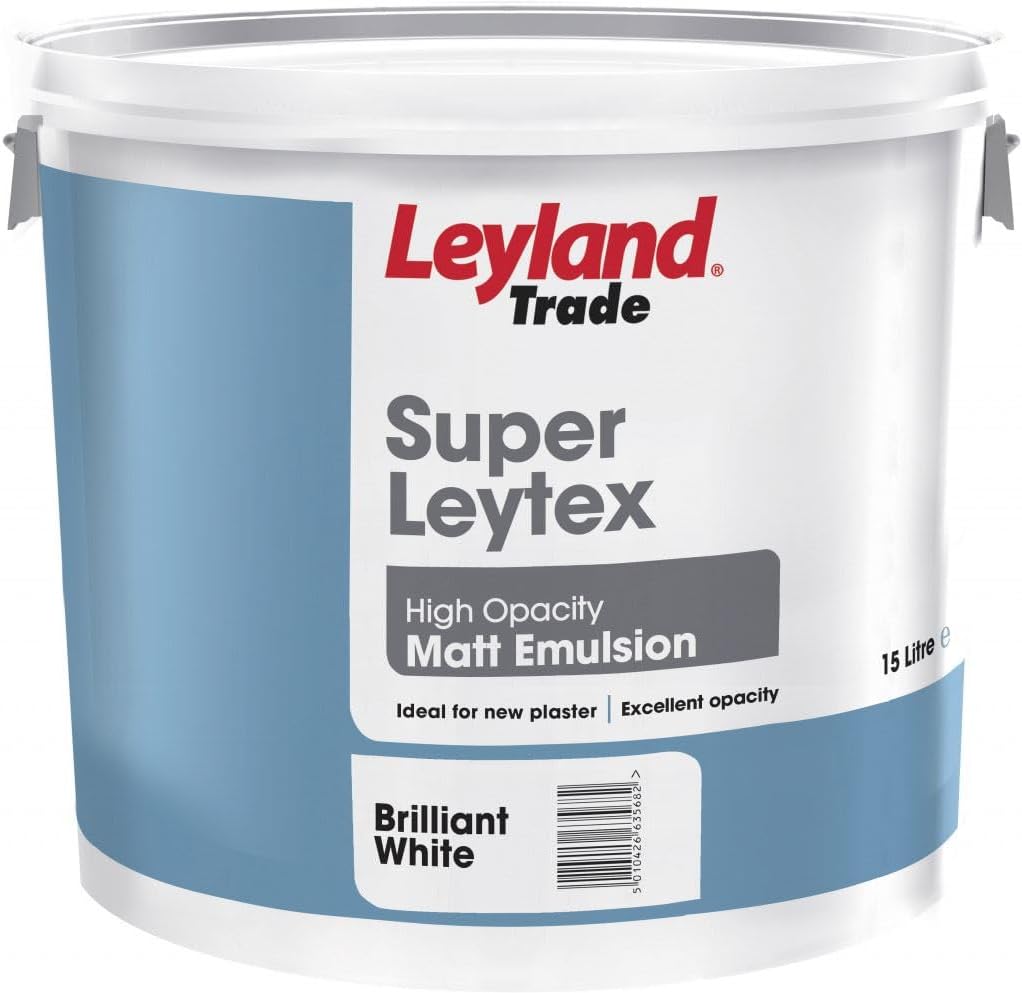 Leyland Super Leytex Matt 15L Brilliant White – Everest Diy