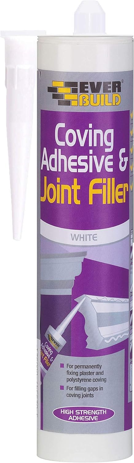 Everbuild EBD Coving Adhesive and Joint Filler 310 ml, White, 290ml ...